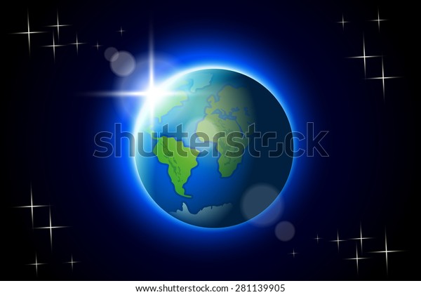 Illustration Earth One Solar System Planets Stock Vector (Royalty Free ...