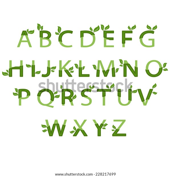 Illustration Eco Alphabet Vector Stock Vector (Royalty Free) 228217699 ...