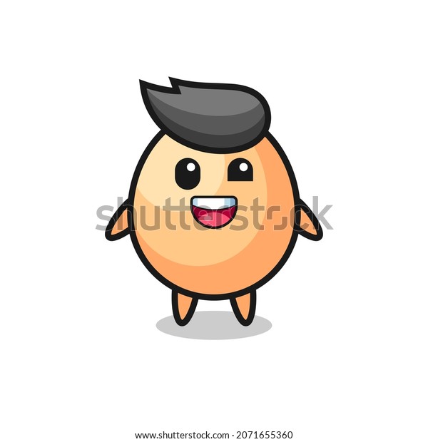 Illustration Egg Character Awkward Poses Cute Stock Vector (Royalty ...