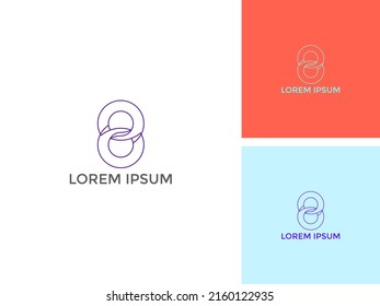 Illustration Eight 8 Logo Design Vector Stock Vector (Royalty Free ...