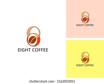 Illustration Eight Coffee Logo Design Vector Stock Vector (Royalty Free ...