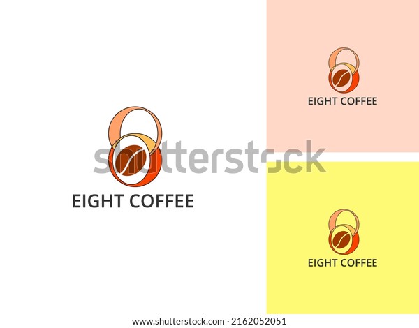 Illustration Eight Coffee Logo Design Vector Stock Vector (Royalty Free ...