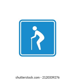 Illustration Elderly People Elderly Signage Vector Stock Vector ...