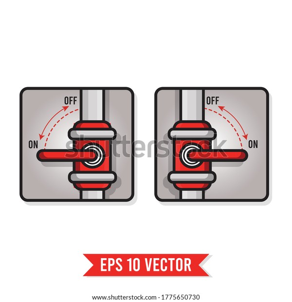Illustration Emergency Handle Brake Emergency Lever Stock Vector ...