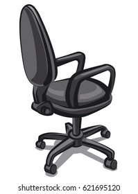 Illustration Empty Black Plastic Office Chair Stock Vector (Royalty ...