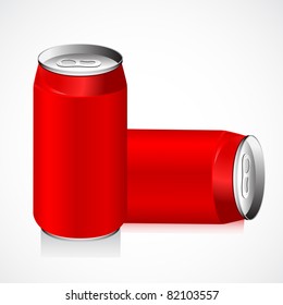 Illustration Empty Drink Can On Abstract Stock Vector (Royalty Free ...