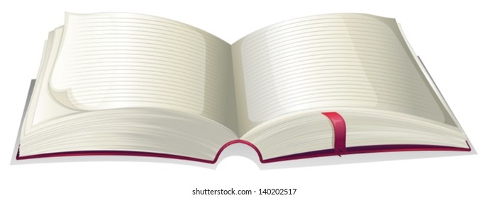 Illustration Empty Open Book On White Stock Vector (Royalty Free ...
