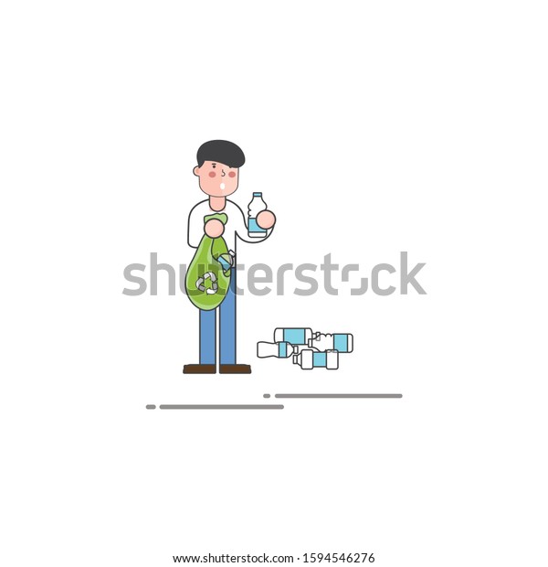 Illustration Environmental Vector Icon People Stock Vector (Royalty ...