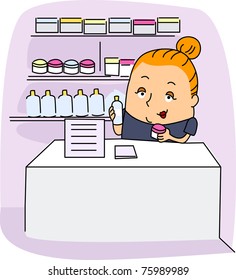 Illustration Esthetician Work Stock Vector (Royalty Free) 75989989 ...