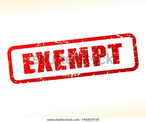 Illustration Exempt Text Stock Vector (Royalty Free) 546800938 ...