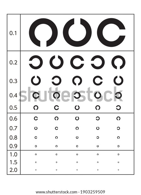 Illustration Eyesight Test Chart Stock Vector (Royalty Free) 1903259509 ...