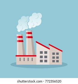 Illustration Factory Flat Design Concept Stock Vector (Royalty Free ...