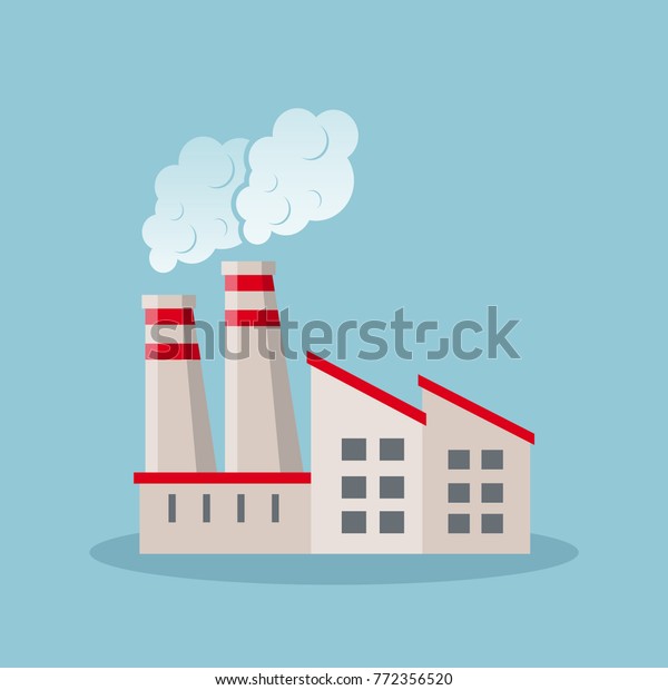 Illustration Factory Flat Design Concept Stock Vector (Royalty Free ...