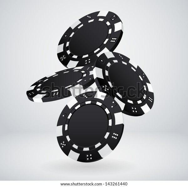 Illustration Falling Poker Chips Stock Vector (Royalty Free) 143261440