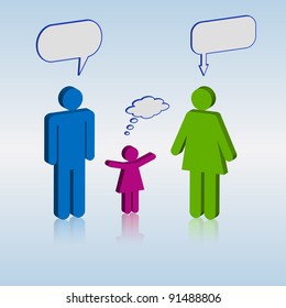 Family Having Conversation Stock Vector (Royalty Free) 55954303