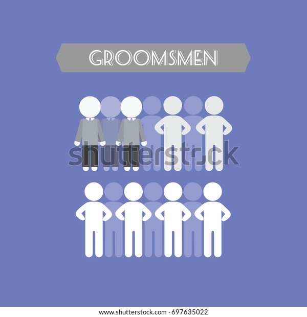 Illustration Featuring Groomsmen Vector Stock Vector (Royalty Free ...