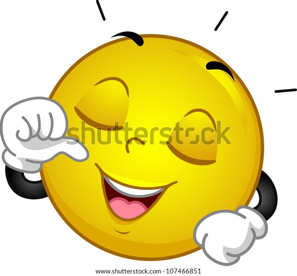 Illustration Featuring Proud Smiley Stock Vector (Royalty Free) 107466851