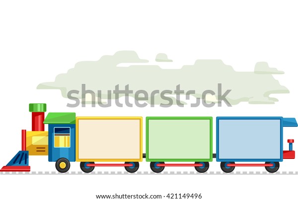 Illustration Featuring Train Carriages Made Blank: เวกเตอร์สต็อก (ปลอด ...