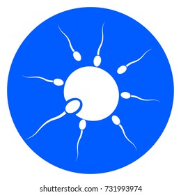 Illustration Fertilization Blue Circle Icon Stock Vector (Royalty Free) 731993974 | Shutterstock
