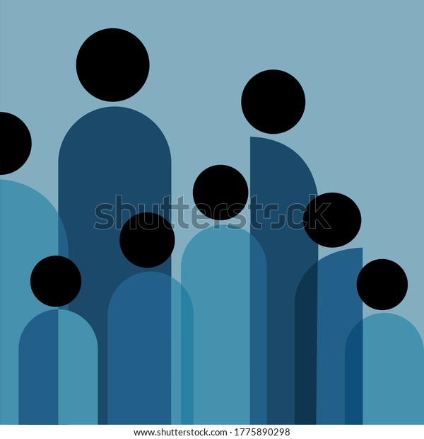 Illustration Figures Represent Group People Stock Vector (Royalty Free ...