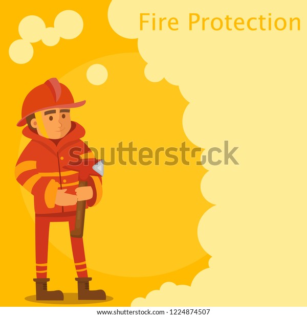 Illustration Fire Safety Fireman Stock Vector (Royalty Free) 1224874507 ...