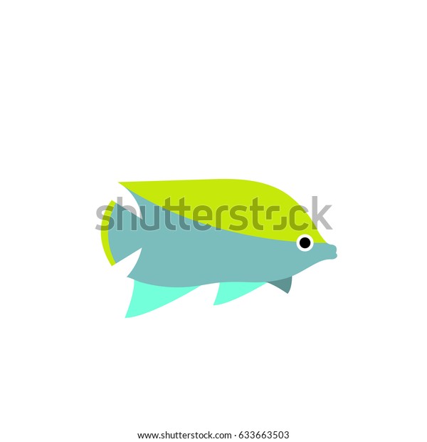 Illustration Fish Isolated On White Background Stock Vector (Royalty ...
