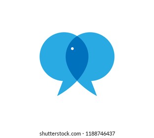 Illustration Fish Vector Logo Chat Stock Vector (Royalty Free) 1188746437