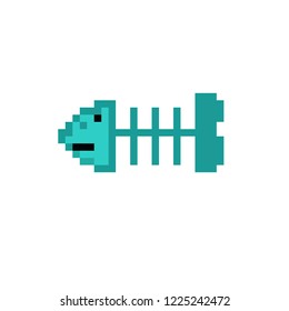 8 Bit Pixel Fish Skeleton Illustration Stock Illustration 1880195062 ...
