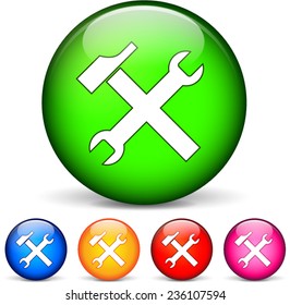 Illustration Five Circle Icons Tools Stock Vector (Royalty Free) 236107594