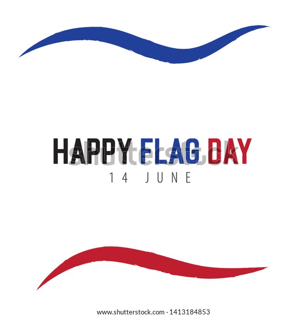 Illustration Flag Day Background Design Template Stock Vector (Royalty ...