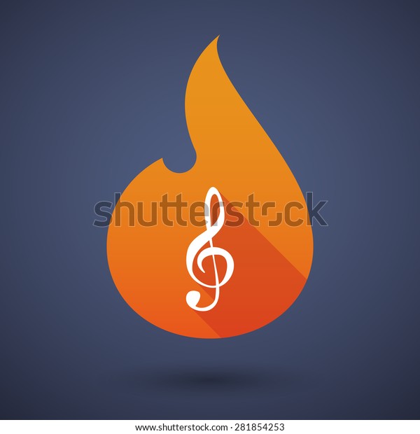 Illustration Flame Icon G Clef Stock Vector (Royalty Free) 281854253 ...