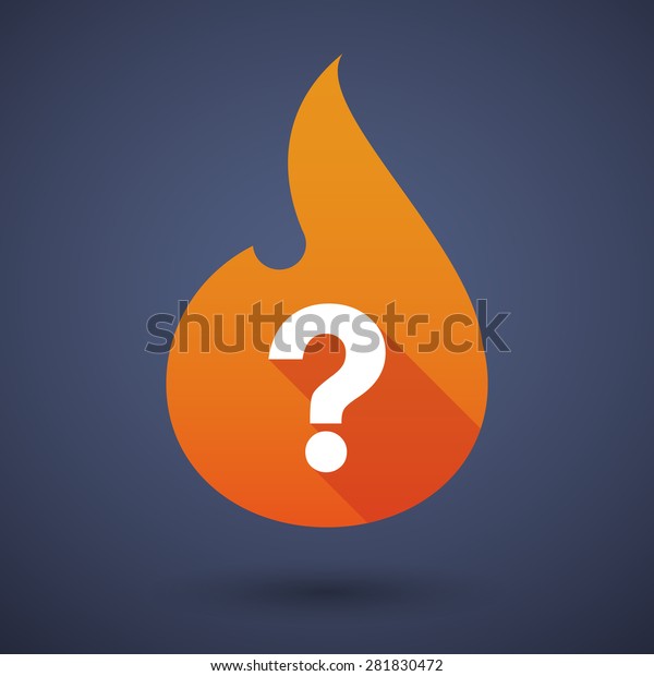 Illustration Flame Icon Question Sign Stock Vector (Royalty Free ...