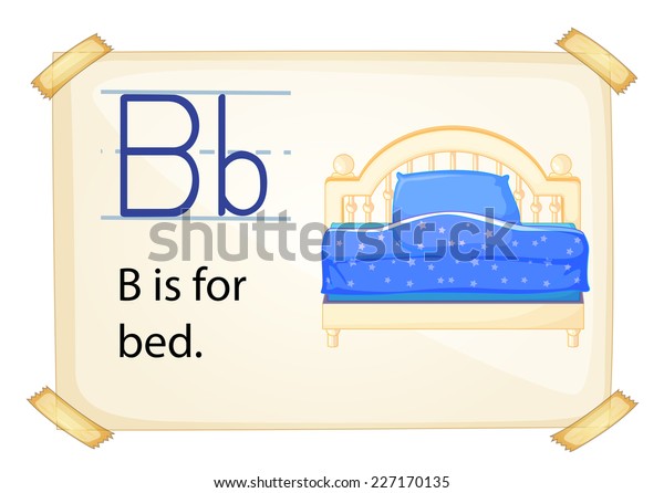 Illustration Flashcard Letter B Bed 库存矢量图（免版税）227170135 | Shutterstock