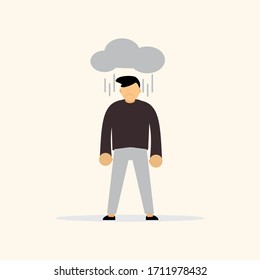 Illustration Flat Vector Man Losers Sad Stock Vector (Royalty Free ...