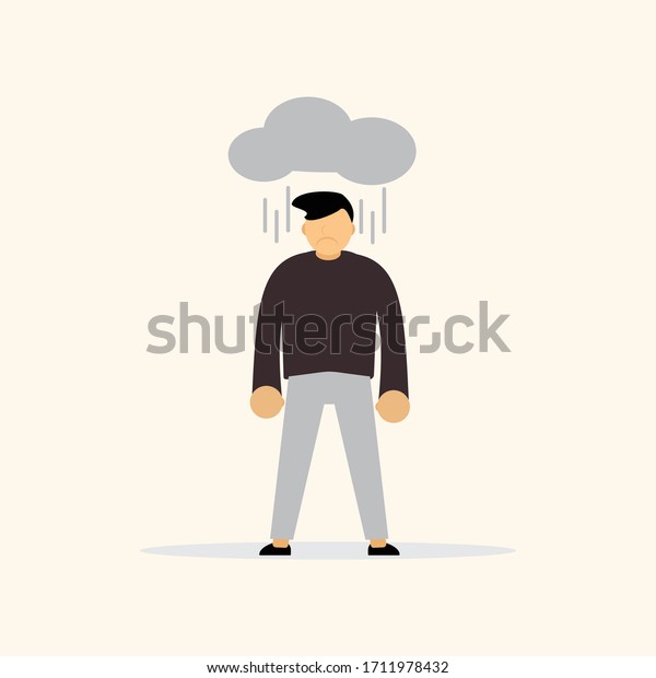 Illustration Flat Vector Man Losers Sad Stock Vector (Royalty Free ...
