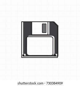 Illustration Floopy Isolated On Background Stock Vector (Royalty Free ...