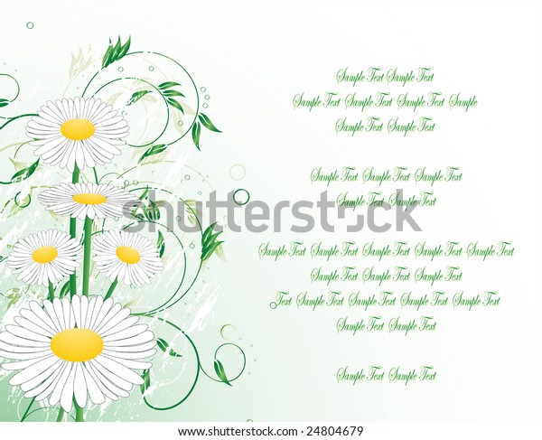 Illustration Flower Background Text Stock Vector (Royalty Free ...