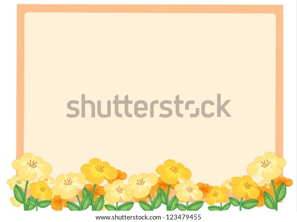 Illustration Flowers Light Orange Board On Stock Vector (Royalty Free ...