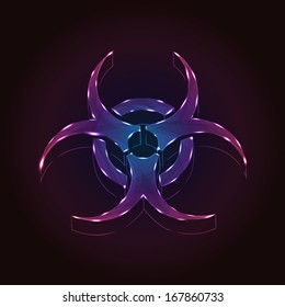Illustration Fluorescent Biohazard Symbol Stock Vector (Royalty Free ...