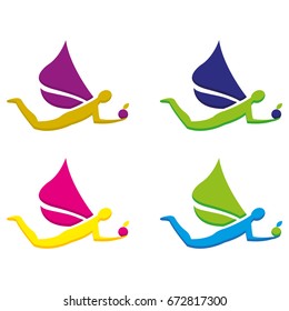 Illustration Flying Man Stock Vector (Royalty Free) 672817300 ...
