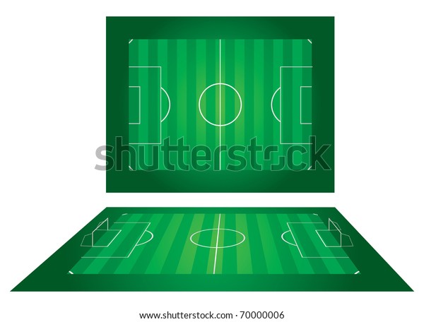 Illustration Football Field Top View Perspective 스톡 벡터(로열티 프리) 70000006 ...