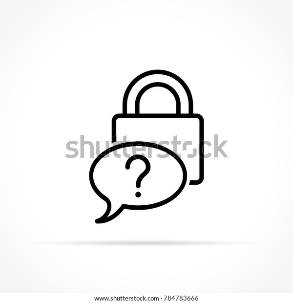Illustration Forgot Password Icon On White Stock Vector (Royalty Free ...