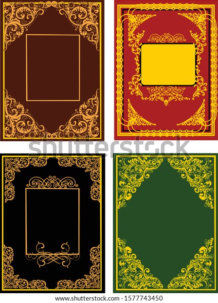 Illustration Four Curled Frames Collection Stock Vector (Royalty Free ...
