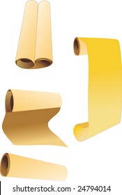Illustration Four Scroll Isolated On White Stock Vector (Royalty Free ...