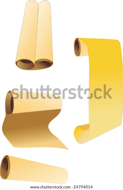 Illustration Four Scroll Isolated On White Stock Vector (Royalty Free ...
