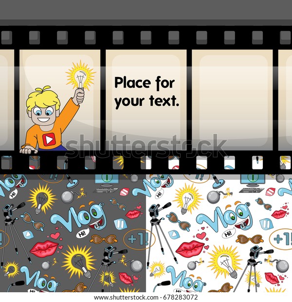 Illustration Frame Text Photo Form Filmstrip Stock Vector (Royalty Free ...