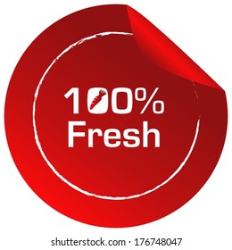 Illustration Fresh Label Template On White Stock Vector (Royalty Free ...