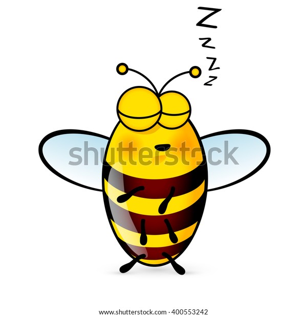 Illustration Friendly Cute Sleeping Bee Stock Vector (Royalty Free ...
