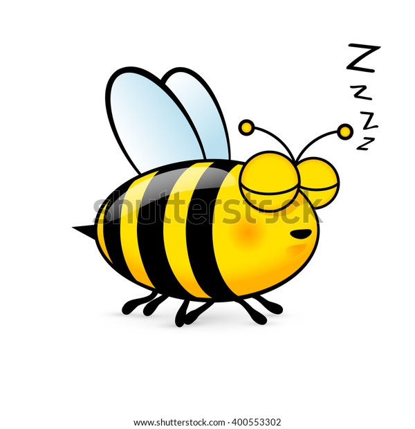 Illustration Friendly Cute Sleeping Bee On Stock Vector (Royalty Free ...