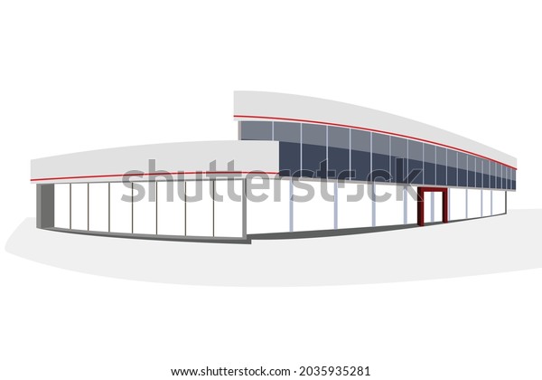 Illustration Front View Car Dealership Car Stock Vector (Royalty Free ...